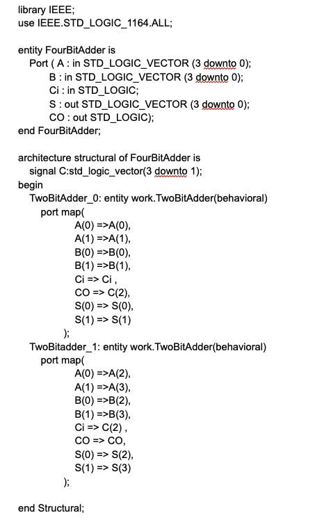 Solved library IEEE; use IEEE.STD_LOGIC_1164.ALL; -- | Chegg.com