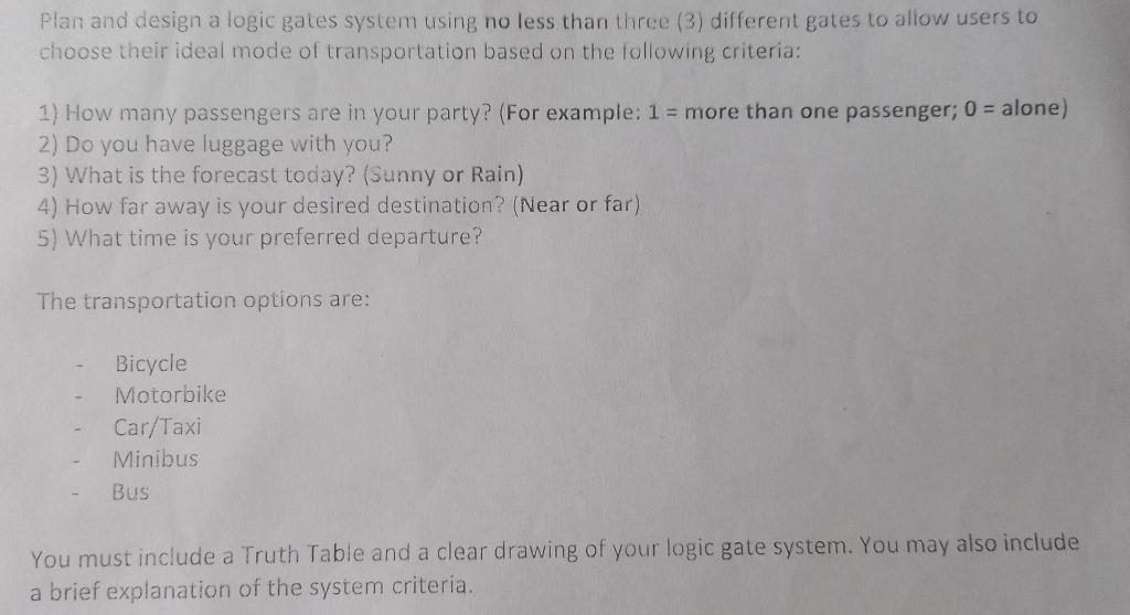 NB: Draw a diagram(logic gate) with a truth table to | Chegg.com
