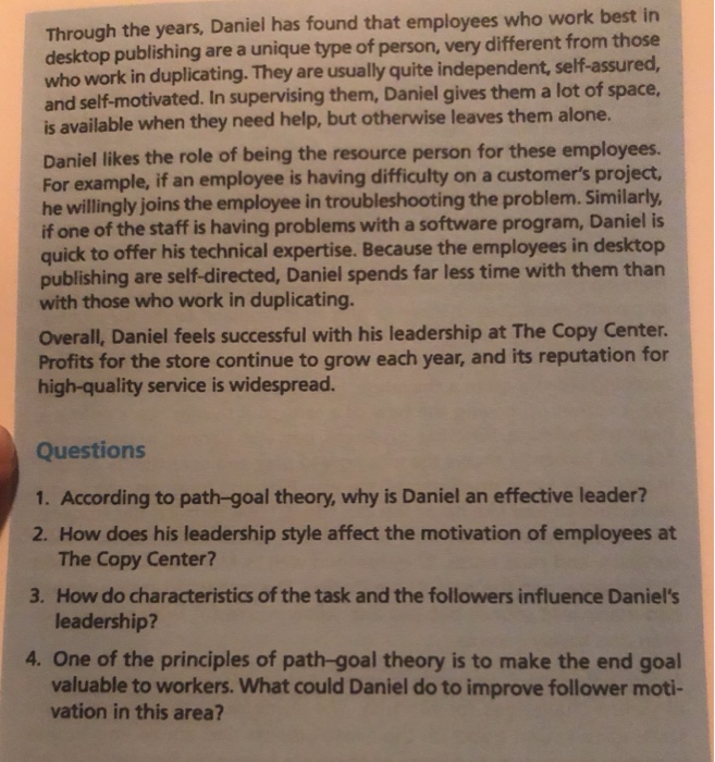 Solved CASE 6.2 Direction for Some, Support for Others | Chegg.com