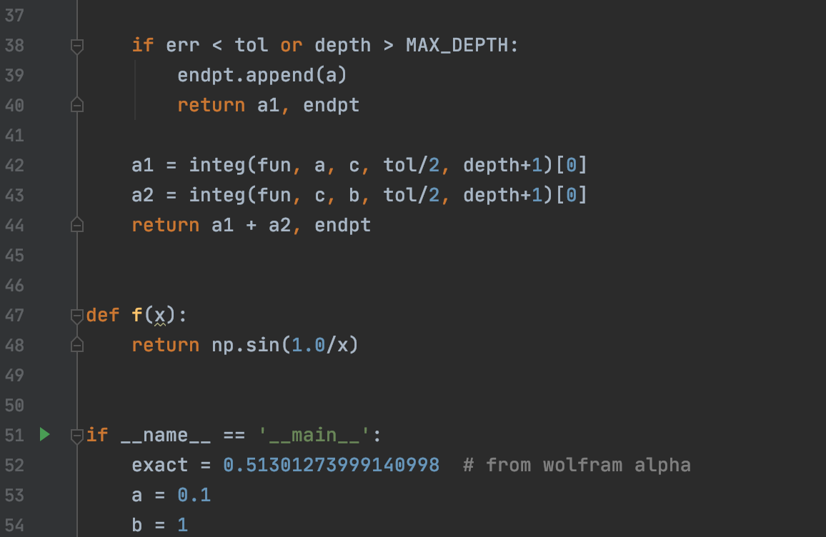 Q2 (un-recursion). Implement the adaptive integration | Chegg.com