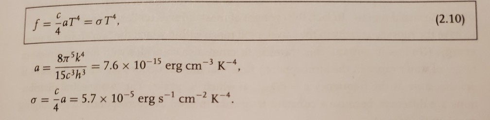 Solved derive the stefan-boltzmann law equation 2.10 on page | Chegg.com