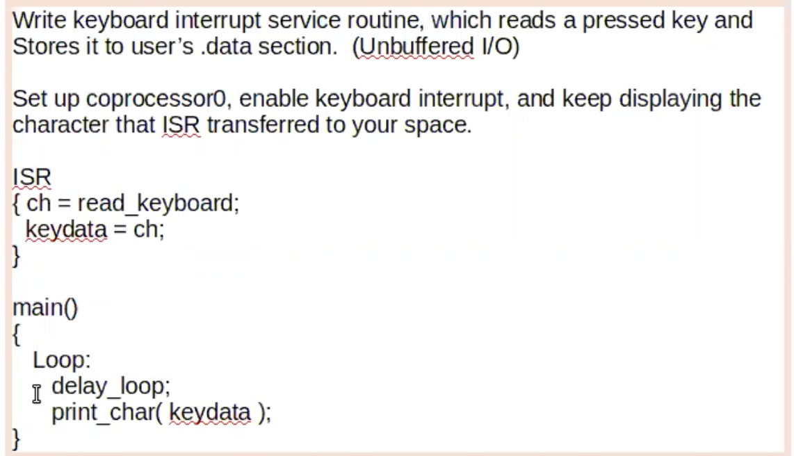 Homework L7 interrupt .ktext 0x80000180 { In real, | Chegg.com