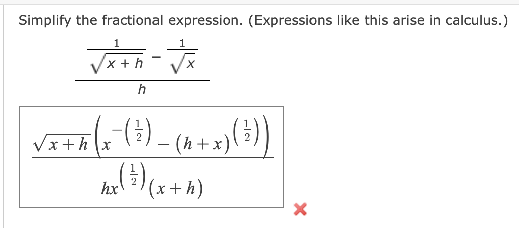 Solved Simplify the fractional expression. (Expressions like | Chegg.com