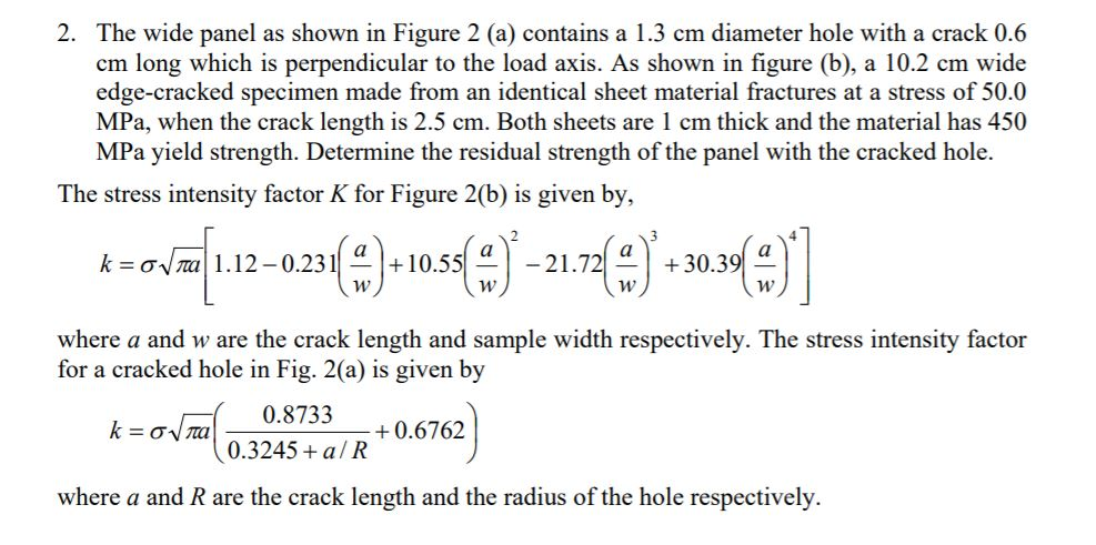 2. The wide panel as shown in Figure 2 (a) contains a | Chegg.com