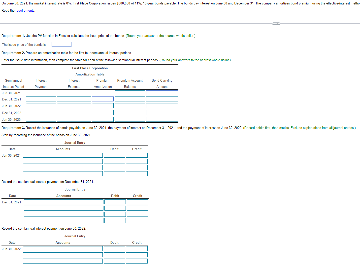 Solved Read the requirements.Requirement 1. ﻿Use the PV | Chegg.com