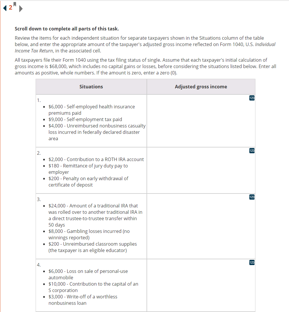 Solved Scroll down to complete all parts of this task. | Chegg.com