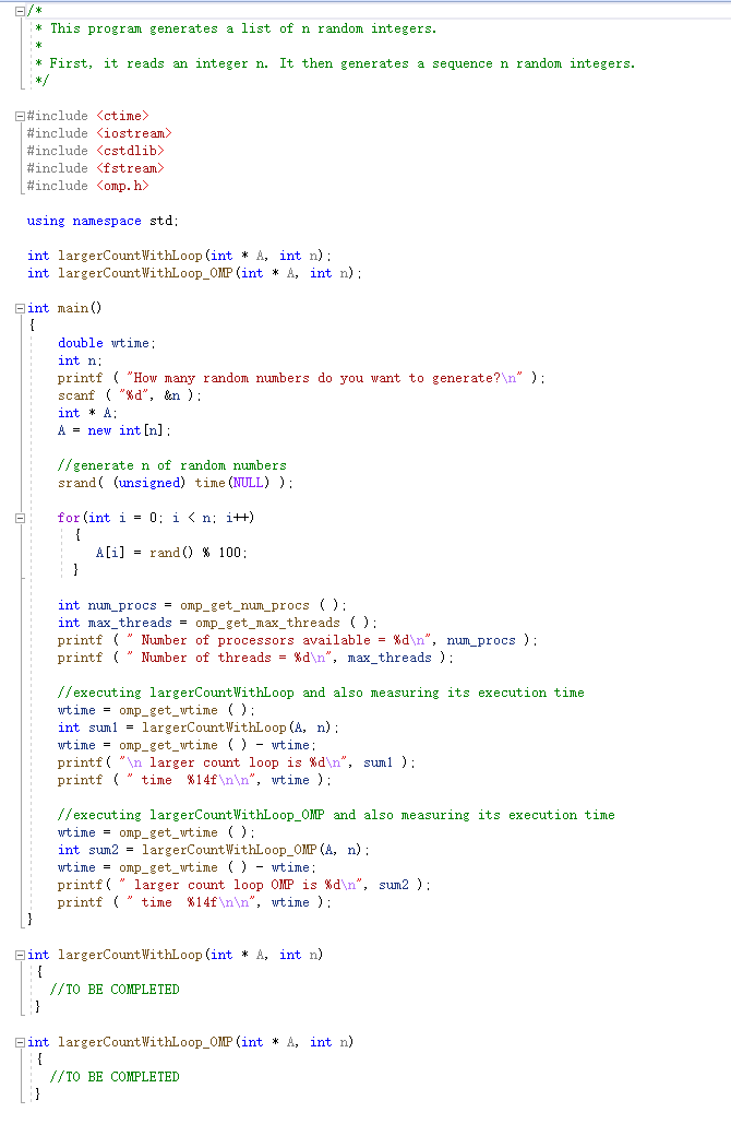 Solved 5. (8pts) Please see the attached ompProb.cpp file, | Chegg.com