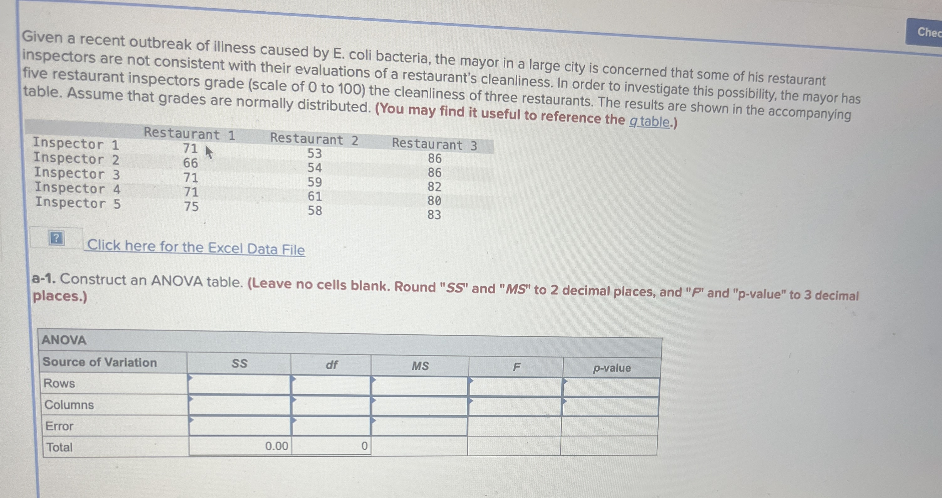 Solved \begin{tabular}{|l|r|r|r|} \hline & Restaurant 1 & | Chegg.com
