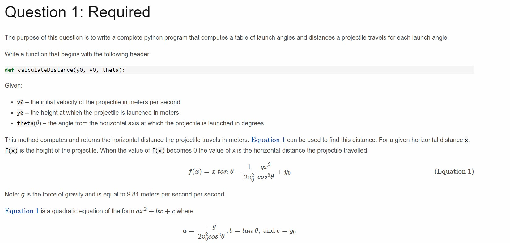 Solved Question 1: Required The purpose of this question is | Chegg.com