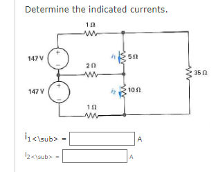 Solved Determine the indicated currents. | Chegg.com