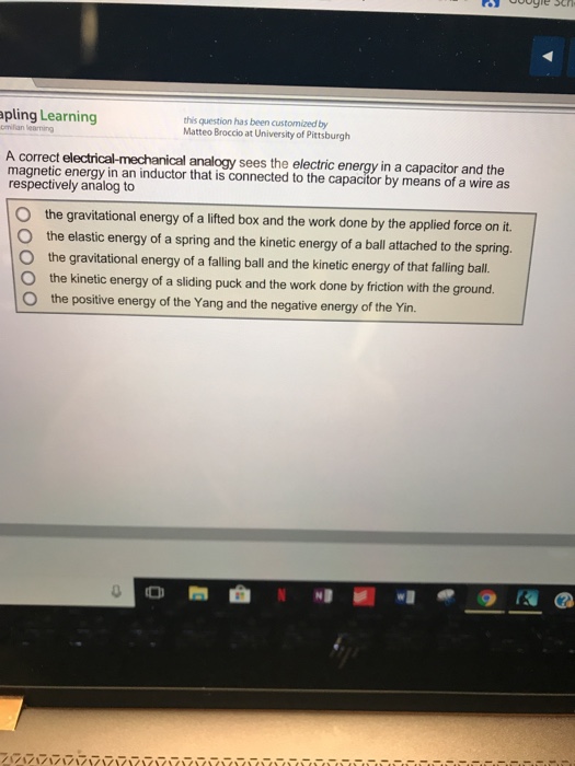 Solved pling Learning this question has been customized by | Chegg.com