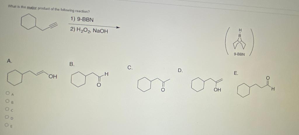 Solved What is the major product of the following reaction? | Chegg.com