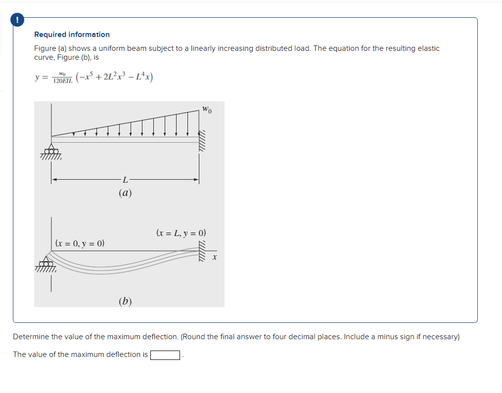Required information Figure (a) shows a uniform beam | Chegg.com