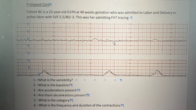 Solved Patient BC is a 22 -year-old G1P0 at 40 weeks | Chegg.com