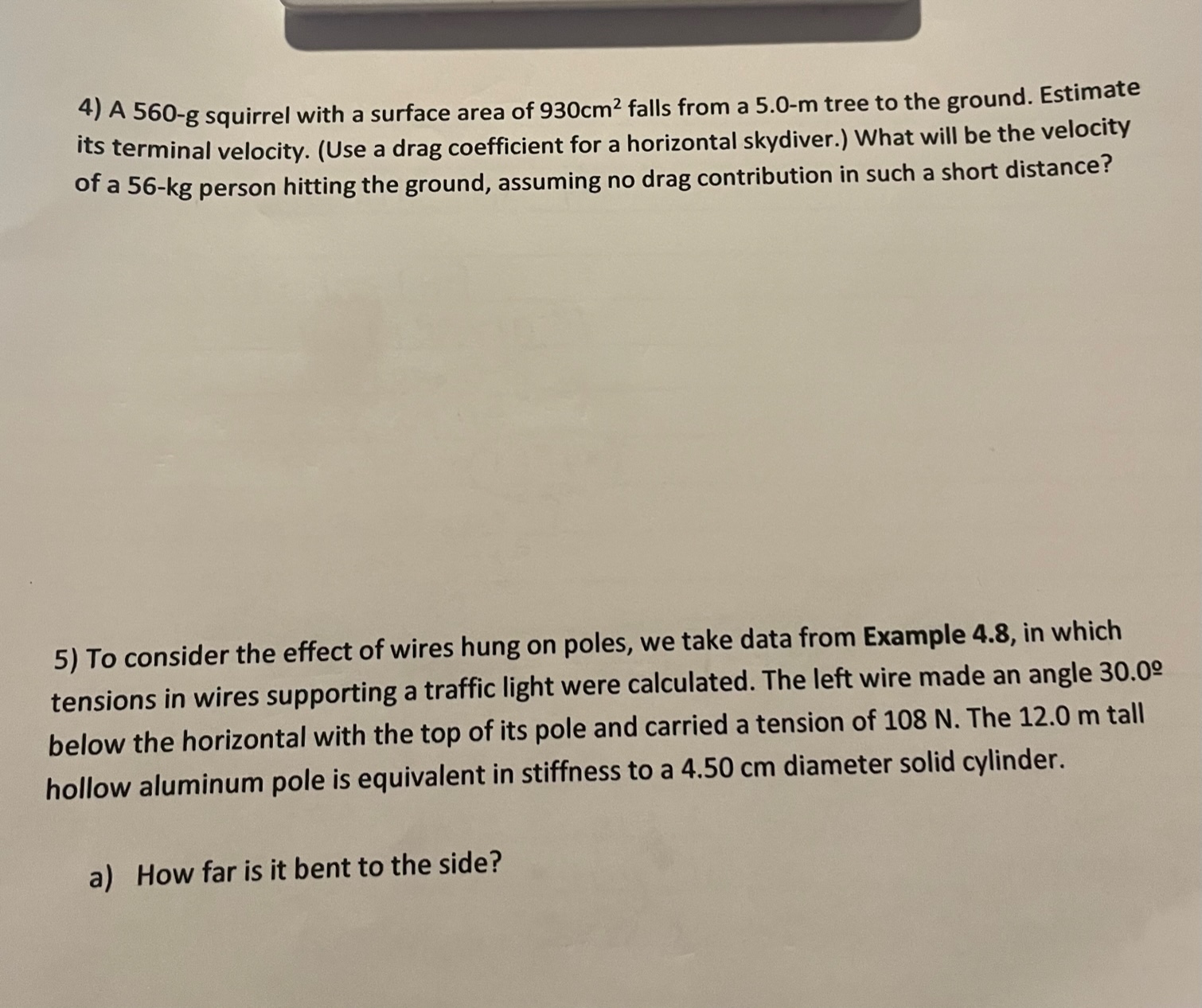 Solved Please show all work for #4 and #5a neatly, thank | Chegg.com