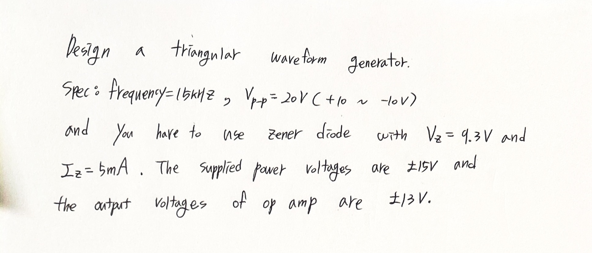 Solved Design A Triangular Waveform Generator Spec 2916