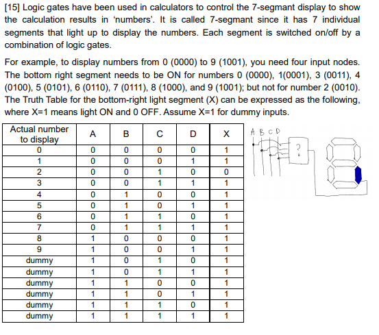 Solved [15] Logic gates have been used in calculators to | Chegg.com