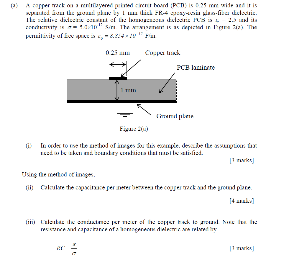 A copper track on a multilayered printed circuit | Chegg.com
