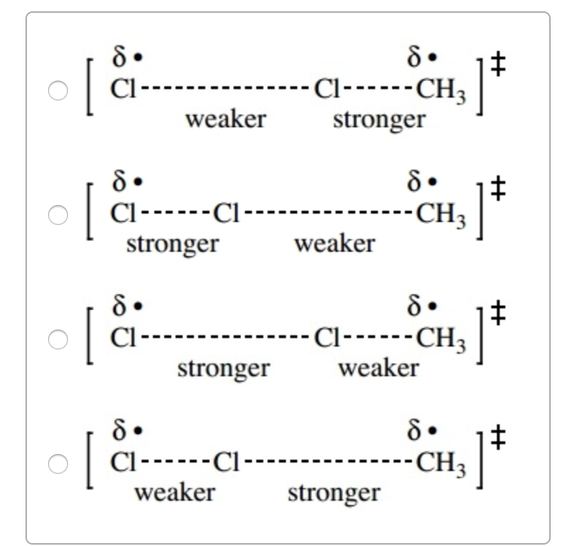 Solved Select the structure of the transition state for the | Chegg.com