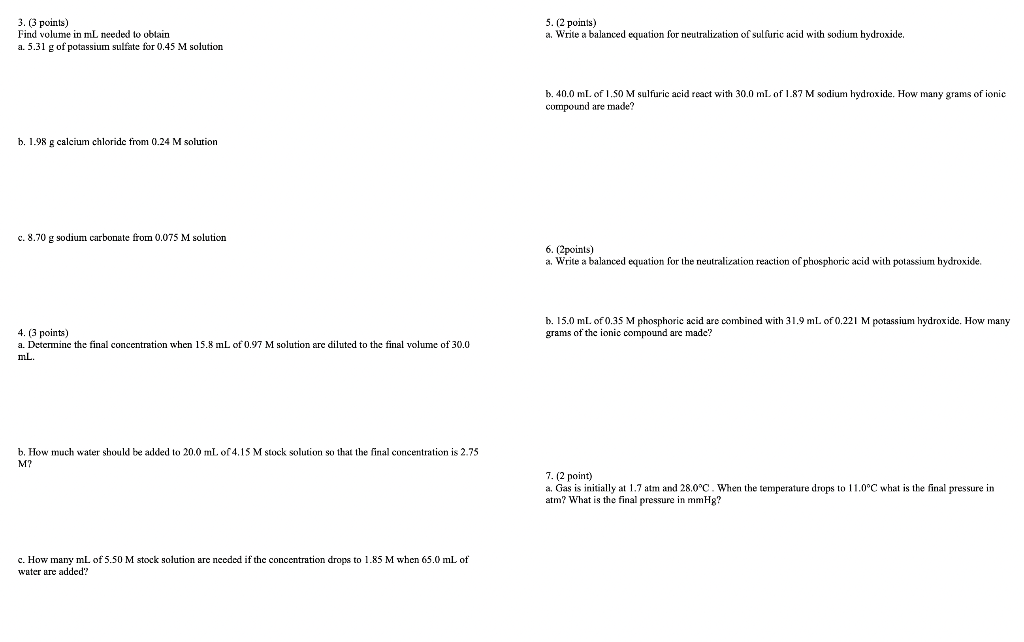 Solved Chemistry 305 Name Homework 6 1 3 Points Find 7580
