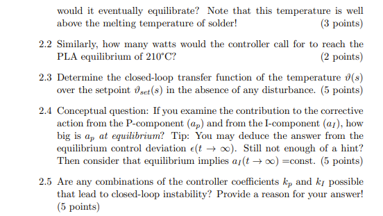 Solved Part 2: Design of a Control Loop In this section, we | Chegg.com