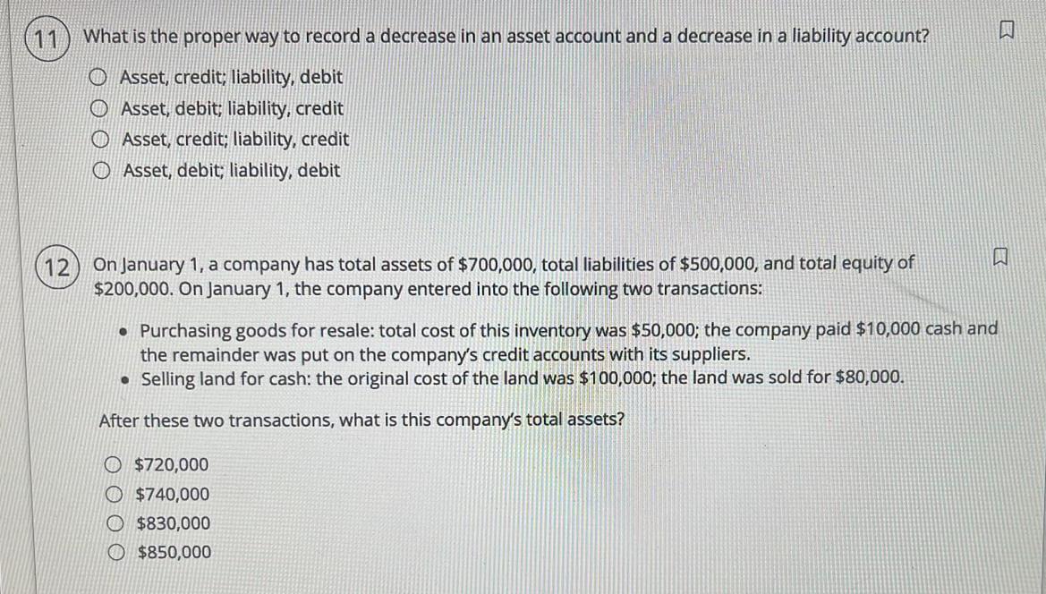 Solved 1) What is the proper way to record a decrease in an | Chegg.com Solved 1) What is the proper way to record a decrease in an | Chegg.com