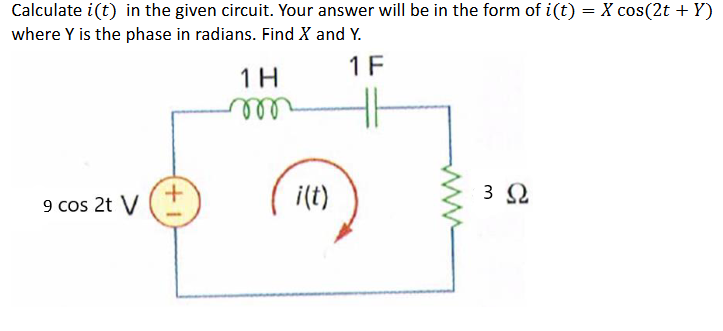Solved Calculate i(t) in ﻿the given circuit. Your answer | Chegg.com