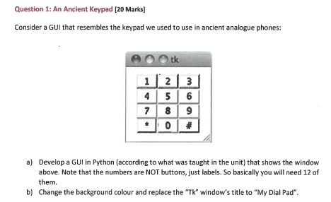 Solved Question 1: An Ancient Keypad [20 Marks] Consider a | Chegg.com