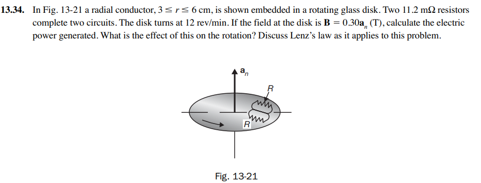 Solved 34. In Fig. 13-21 a radial conductor, 3≤r≤6 cm, is | Chegg.com
