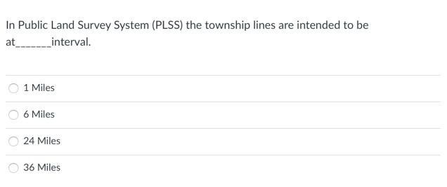 Solved In Public Land Survey System (PLSS) the township | Chegg.com