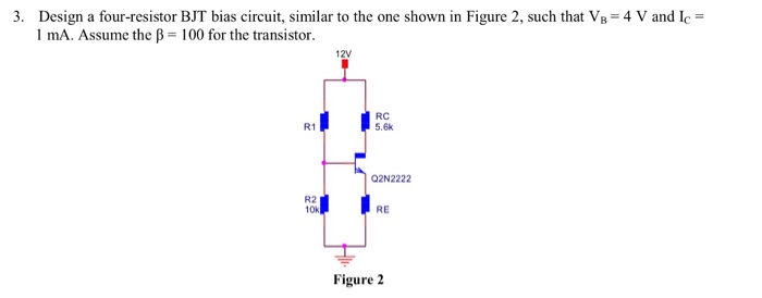 Solved l. Design a fixed-base BJT bias circuit, similar to | Chegg.com