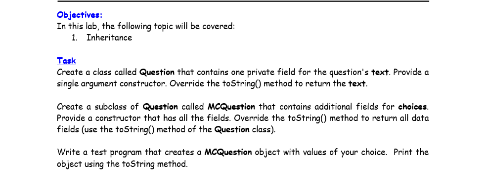 Solved Objectives: In this lab, the following topic will be | Chegg.com