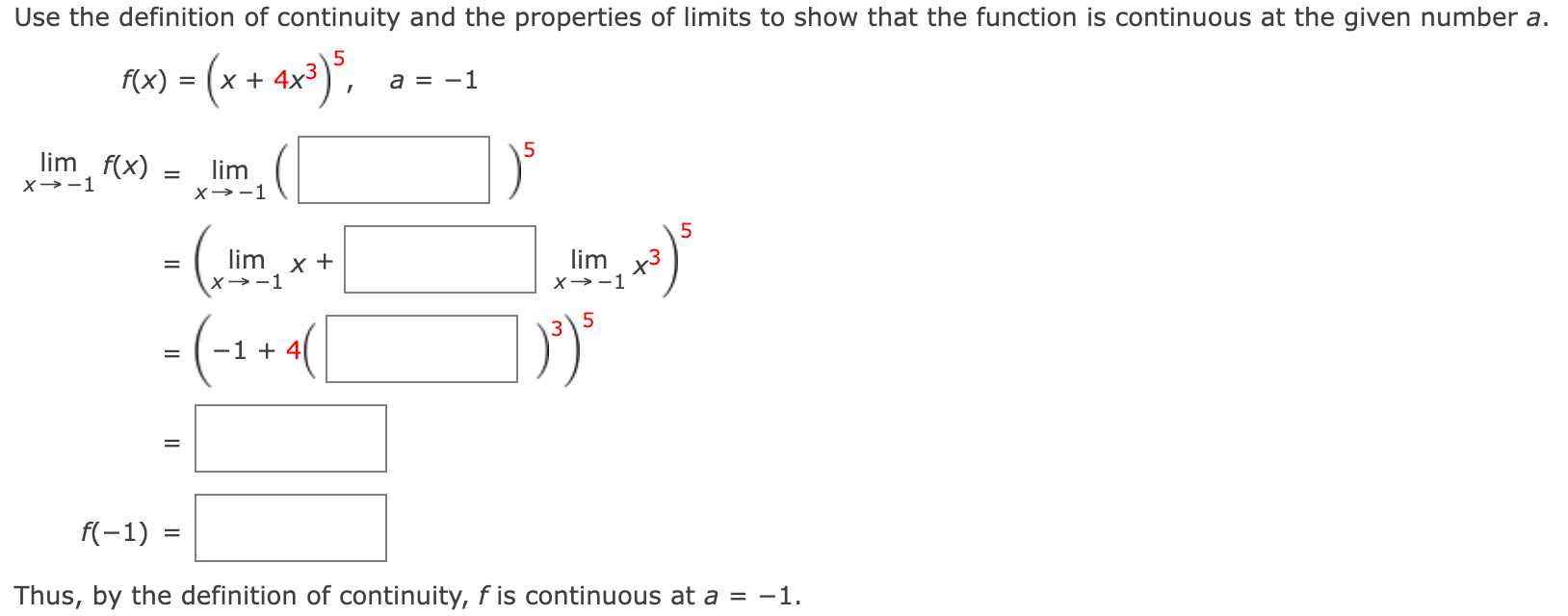 Solved Use the definition of continuity and the properties | Chegg.com
