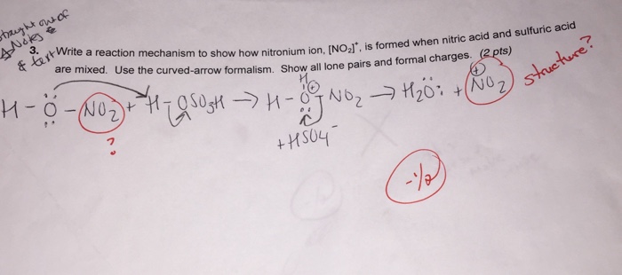 Solved: Write A Reaction Mechanism To Show How Nitronium I... | Chegg.com