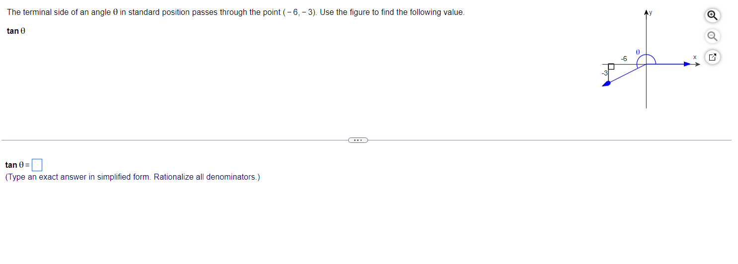 Solved The terminal side of an angle θ in standard position | Chegg.com