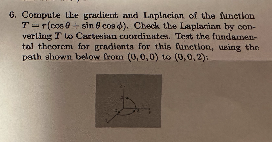 Solved 6. Compute the gradient and Laplacian of the function | Chegg.com