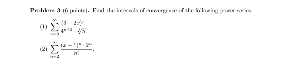 Solved Problem 3 (6 points). Find the intervals of | Chegg.com
