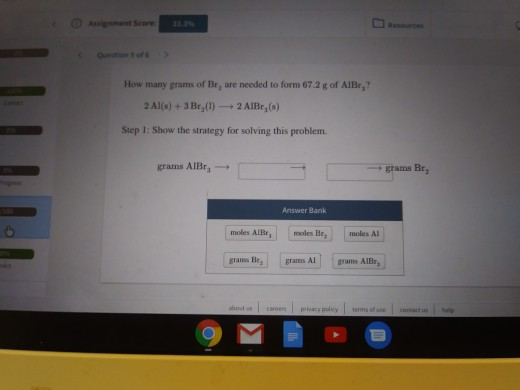 Solved Assignment Score How many grams of Br, are needed to | Chegg.com