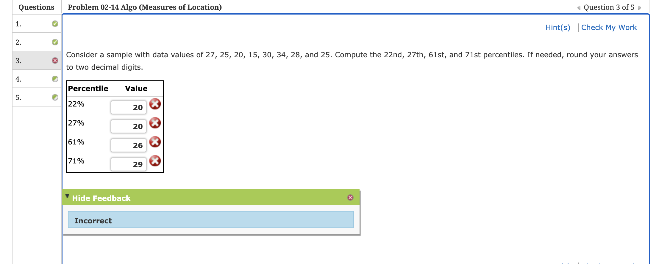 Solved Questions Problem 02 14 Algo Measures Of Location