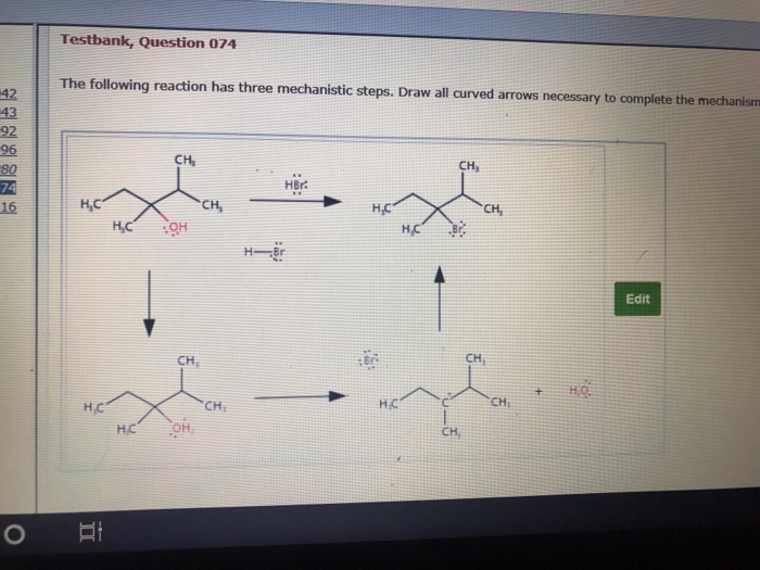 Solved Testbank Question 074 The Following Reaction Has