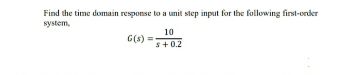 Solved Find the time domain response to a unit step input | Chegg.com