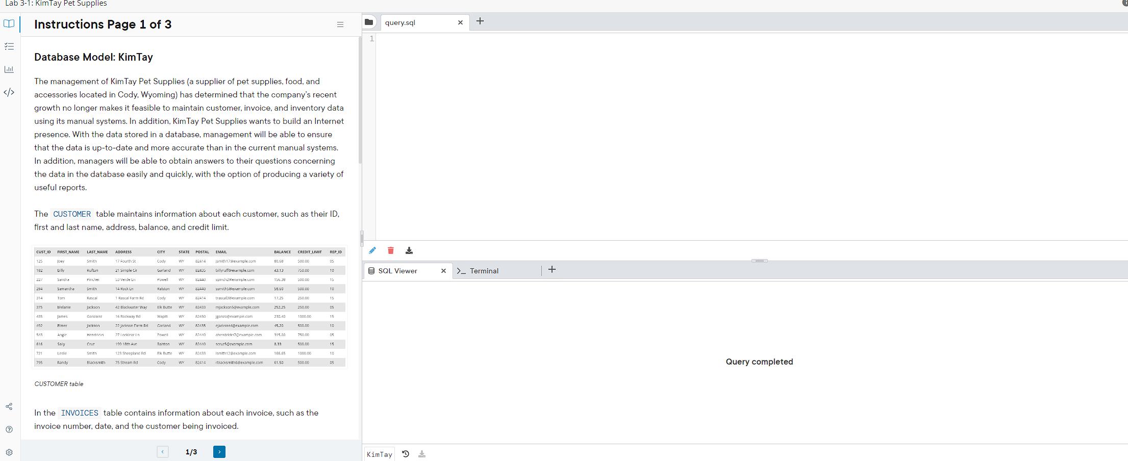 Solved Database Model: KimTay The management of KimTay Pet | Chegg.com
