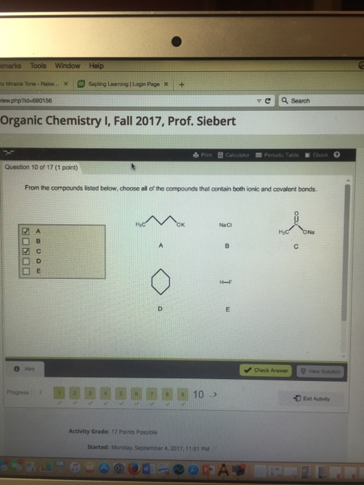 Solved From the compounds listed below, choose all of the | Chegg.com