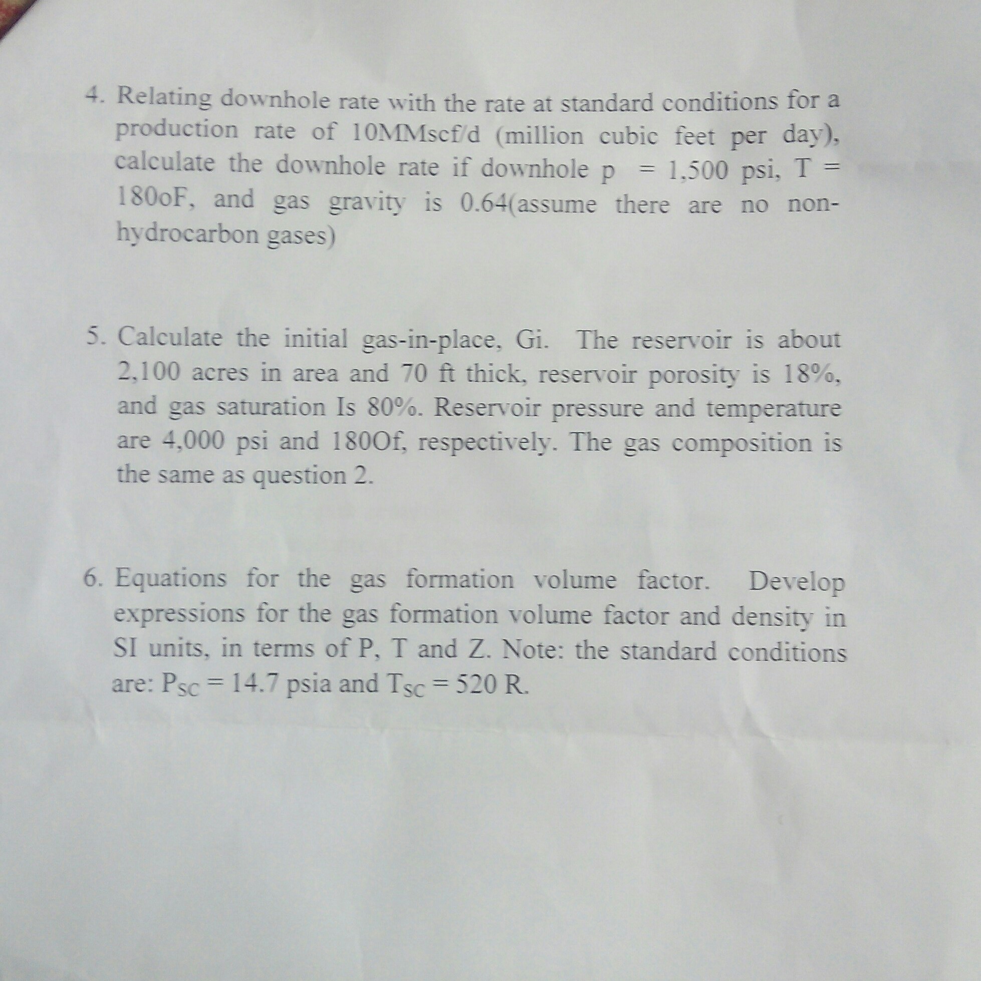 1. Given the natural gas gravity to air Yg 0.75, the | Chegg.com