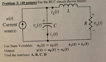 Solved 2. (A0 nnints) For the RLC circuit shown below: Use | Chegg.com