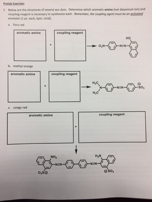 Solved Below are the structures of several azo dyes. | Chegg.com
