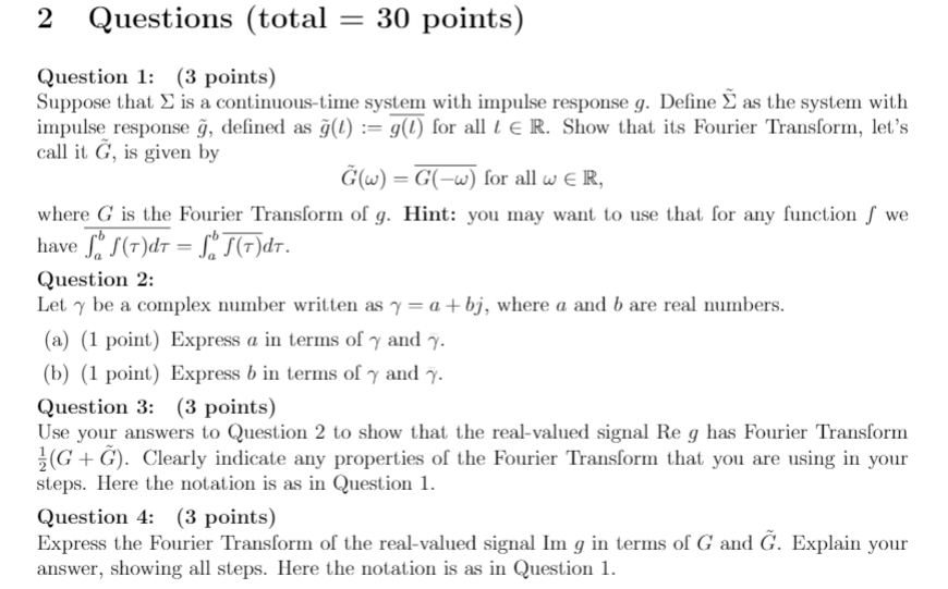 Solved 2 Questions (total = 30 points) Question 1: (3 | Chegg.com