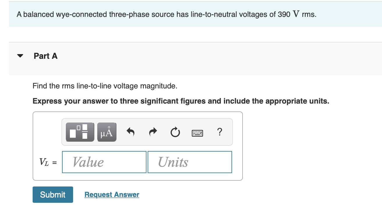 Solved A balanced wye-connected three-phase source has | Chegg.com