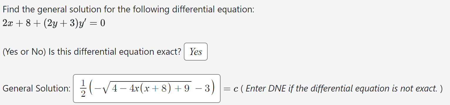 Solved Find the general solution for the following | Chegg.com