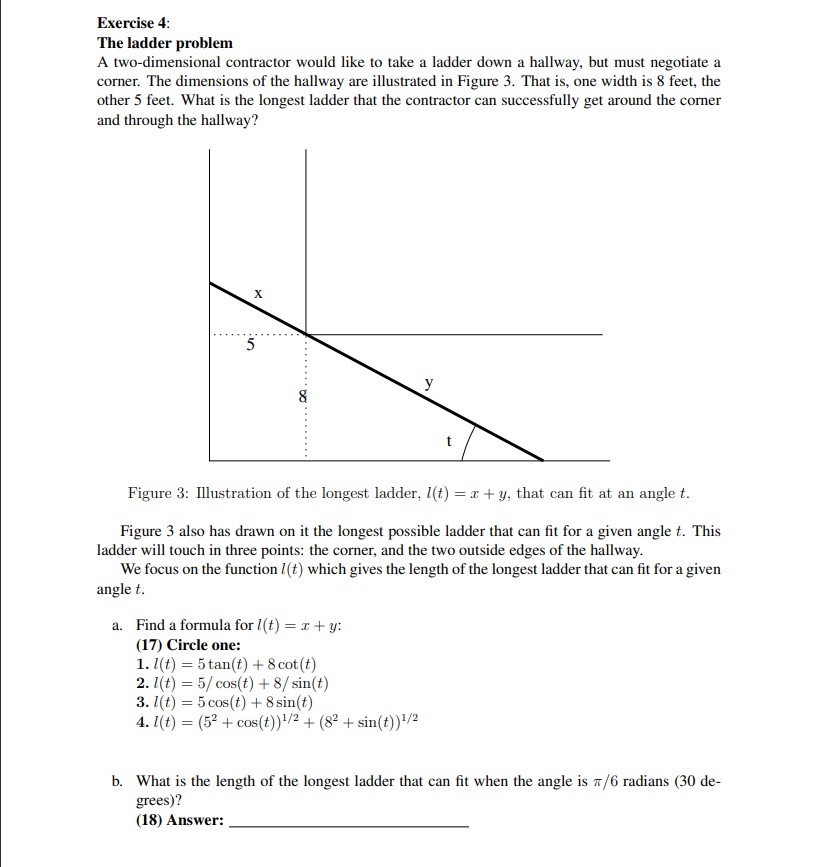 Solved Exercise 4: The ladder problem A two-dimensional | Chegg.com